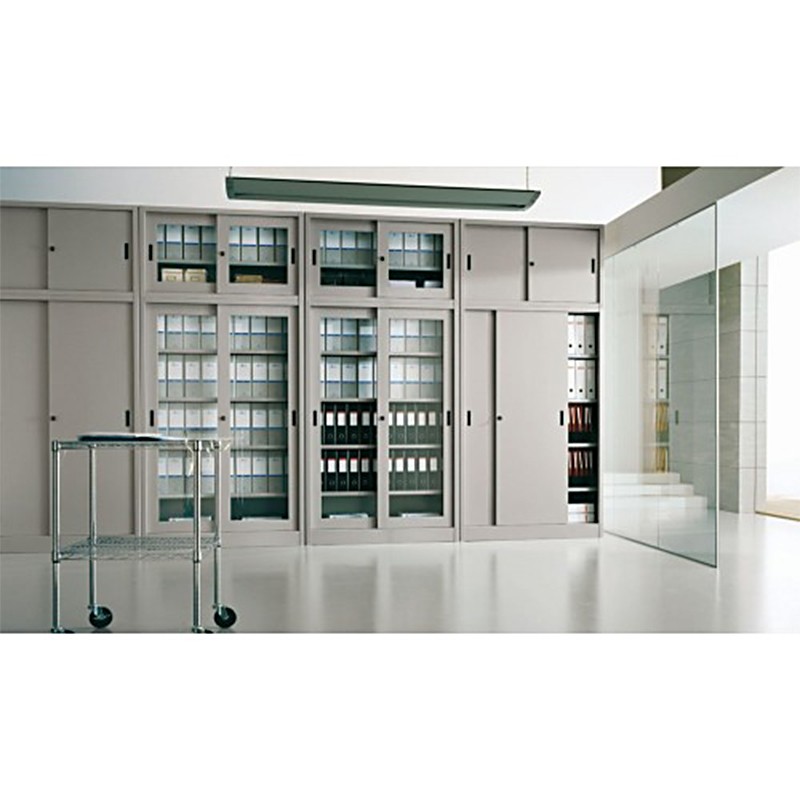 Office Storage Cabinet With Sliding Glass Doors | File Cabinets | Arcedior