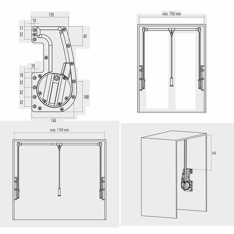 New 750 Wardrobe Lift | Hardware | Arcedior