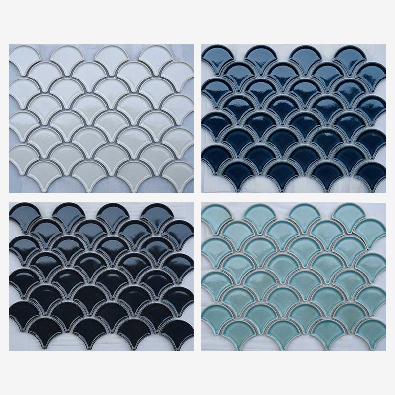 Fan Shape Porcelain Mosaic | Mosaic | Arcedior