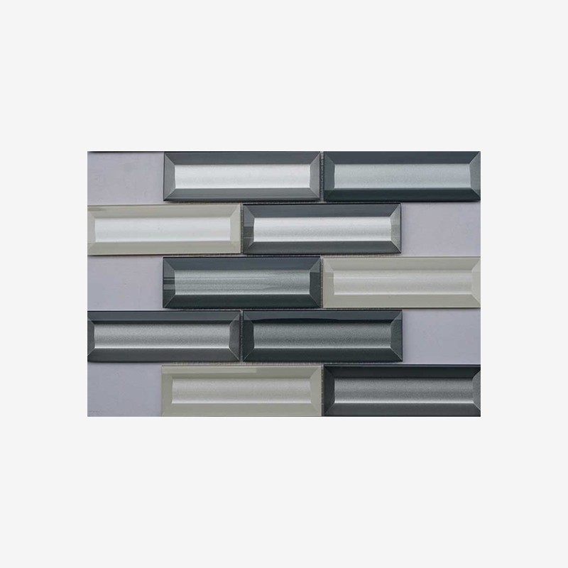 Stack Mounted Beveled Glass Tiles | Tiles | Arcedior