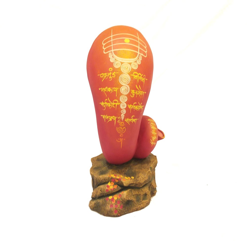 Radiant Divinity: Fiber Ganesh Face Idol