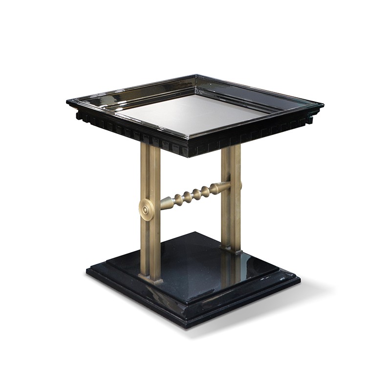 Luxury Square Night Stand With Pedestal Base | Side Tables | Arcedior