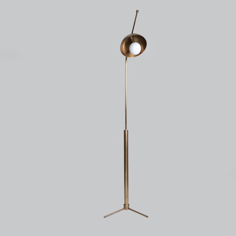 WING FLOOR LMAP BRASS DOME | Floor Lamps | Arcedior